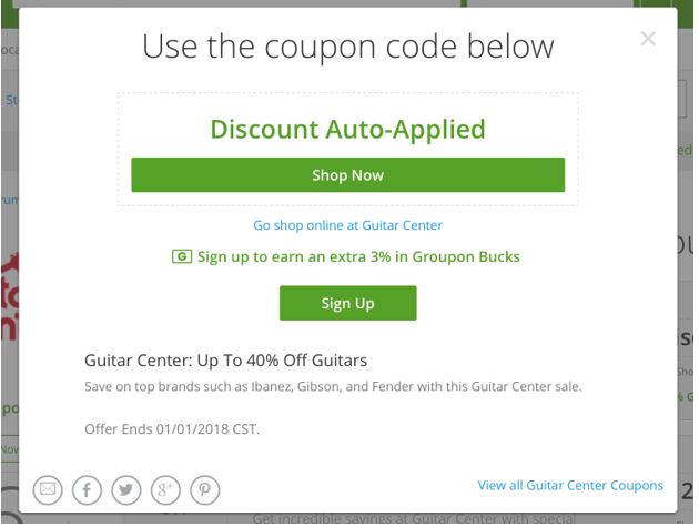Promo Code Guide For Guitar Center :: FOOYOH ENTERTAINMENT