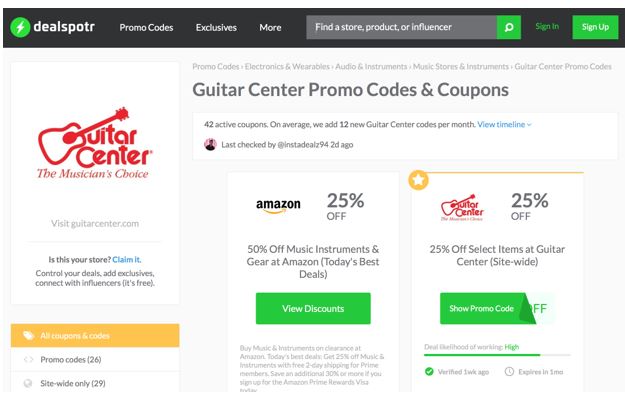 Promo Code Guide For Guitar Center :: FOOYOH ENTERTAINMENT